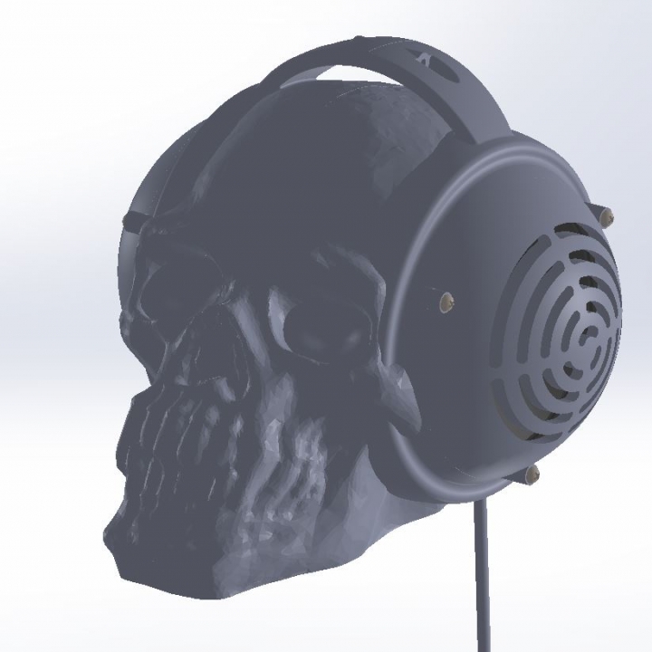 3D Printable Skull Stereo (Kitronik's Stereo Amplifier) by Michael Buis