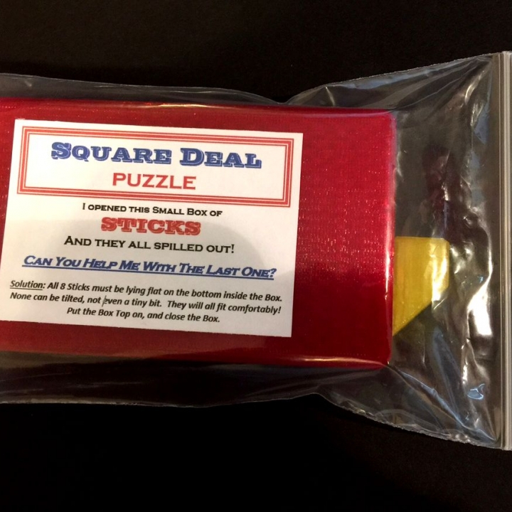 3D Printable Square Deal Puzzle by MIke Warden