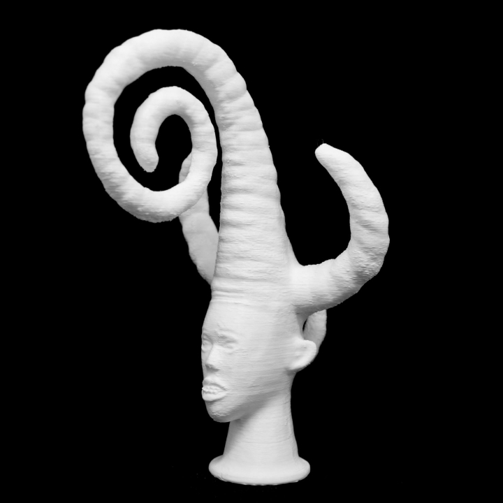 3D Printable Ekoi People Mask at British Museum, London by Scan The World