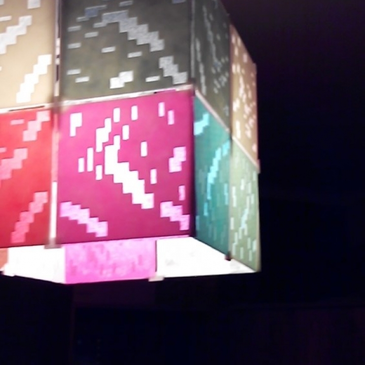 3D Printable Minecraft Lamp by HUMISAVE