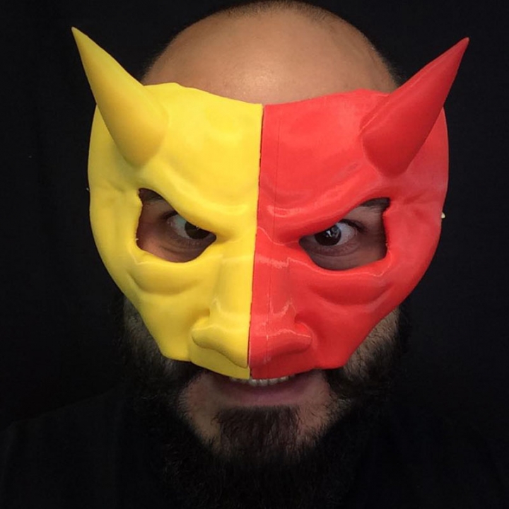 3D Printable DEVIL MASK by Ricardo Salomao