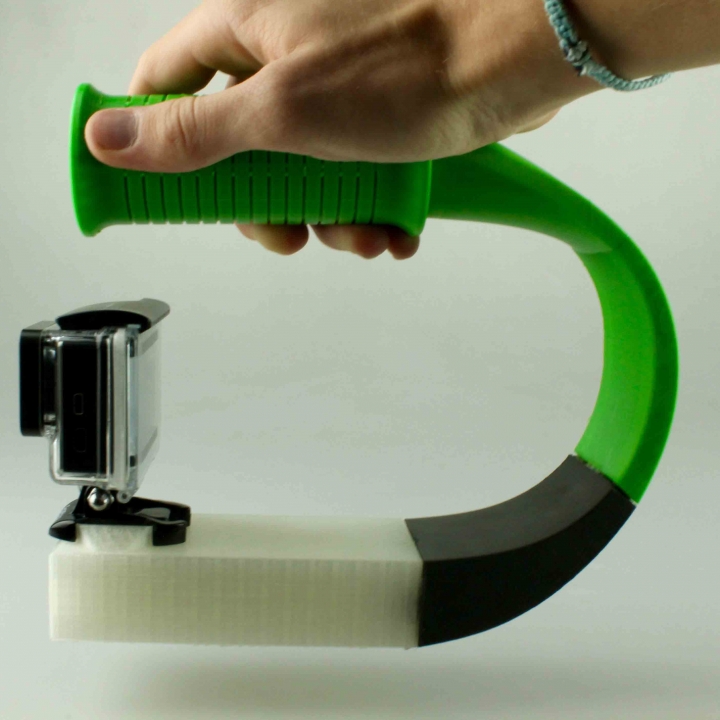 3D Printable Go Pro Handle by Valentin Lheureux