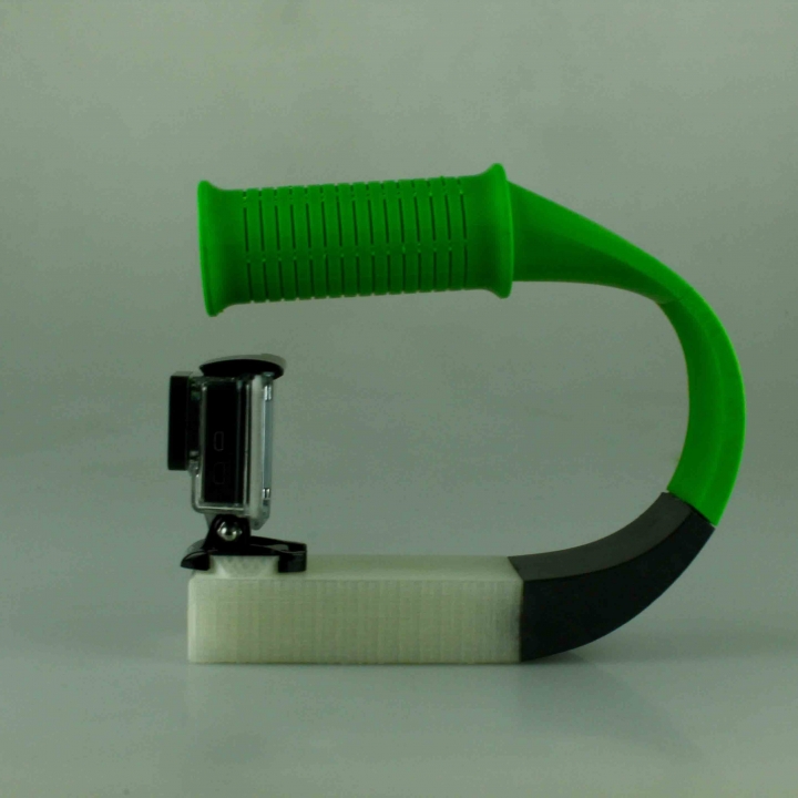 3D Printable Go Pro Handle by Valentin Lheureux