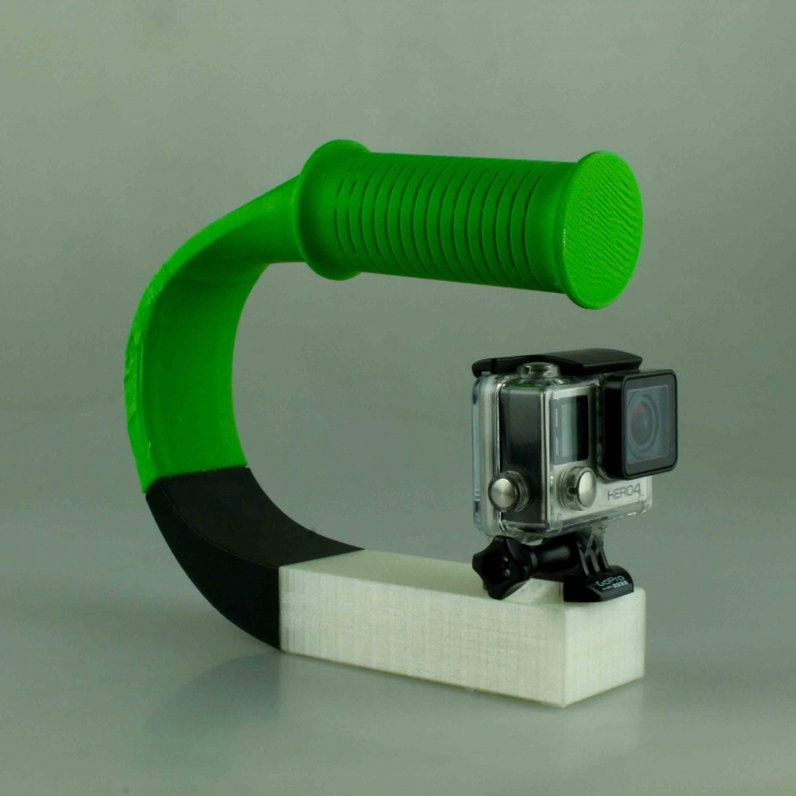 3D Printable Go Pro Handle by Valentin Lheureux