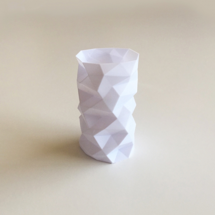 3D Printable Poly Vase 3 by David Mussaffi