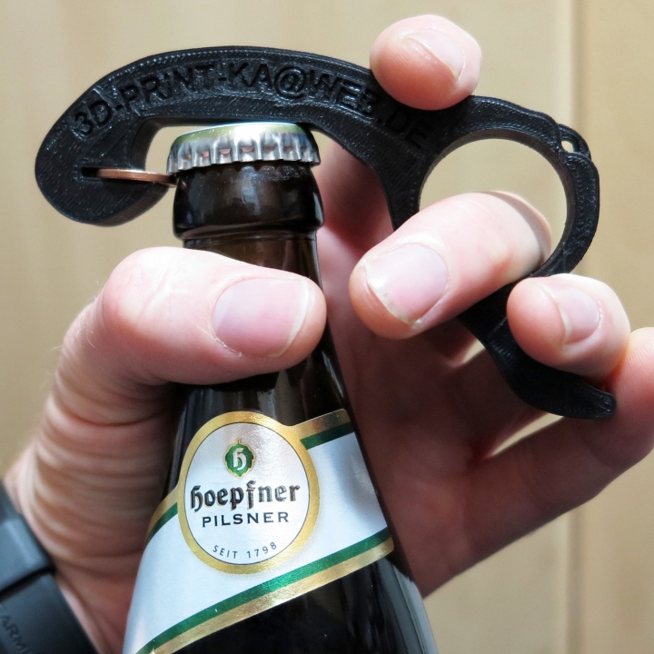 3D Printable Bottle opener, one handed | Flaschenöffner, Einhandöffner ...