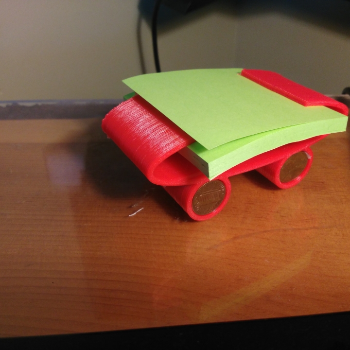3D Printable Sticky note dispenser by Ethan Merrill