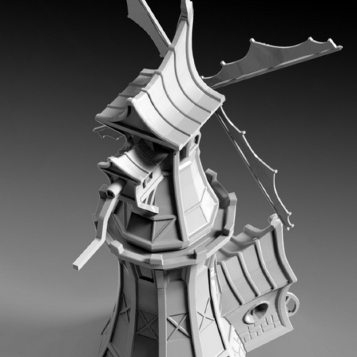 3D Printable Fantasy Windmill by Sergey Kolesnik