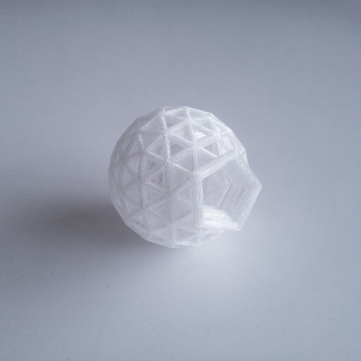 3D Printable Geosphere Vase 25 by David Mussaffi