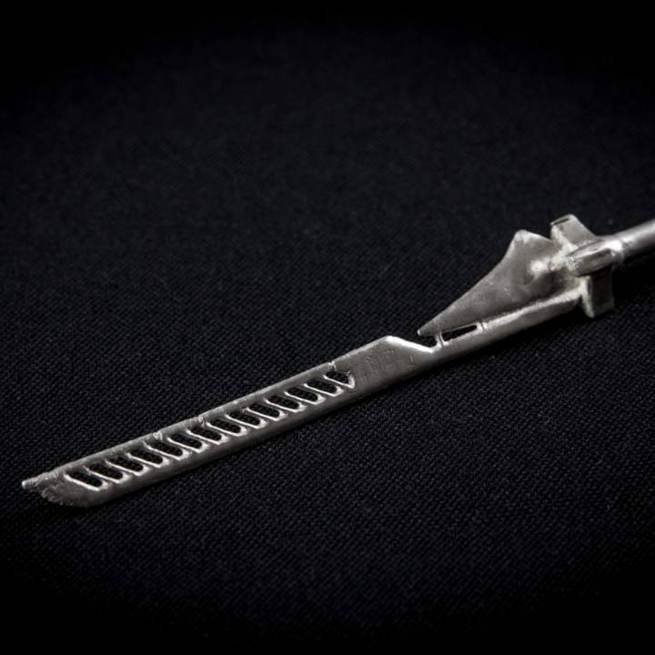 3D Printable Mini Bolt-Caster sword from Destiny by Kirby Downey