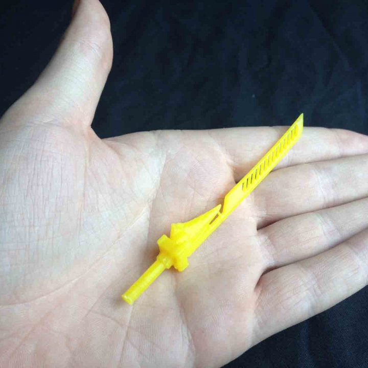 3D Printable Mini Bolt-Caster sword from Destiny by Kirby Downey