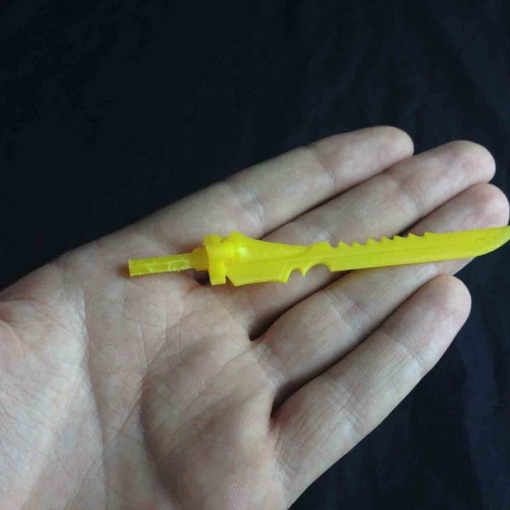 3D Printable Mini Raze-lighter Sword from Destiny by Kirby Downey