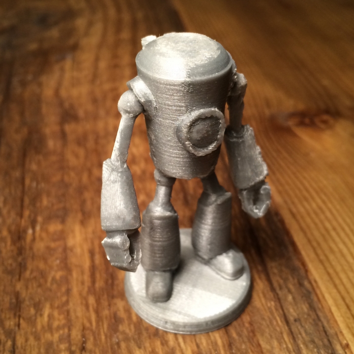 3D Printable Tin Bot Miniature Game Figurine by Nathan Smith
