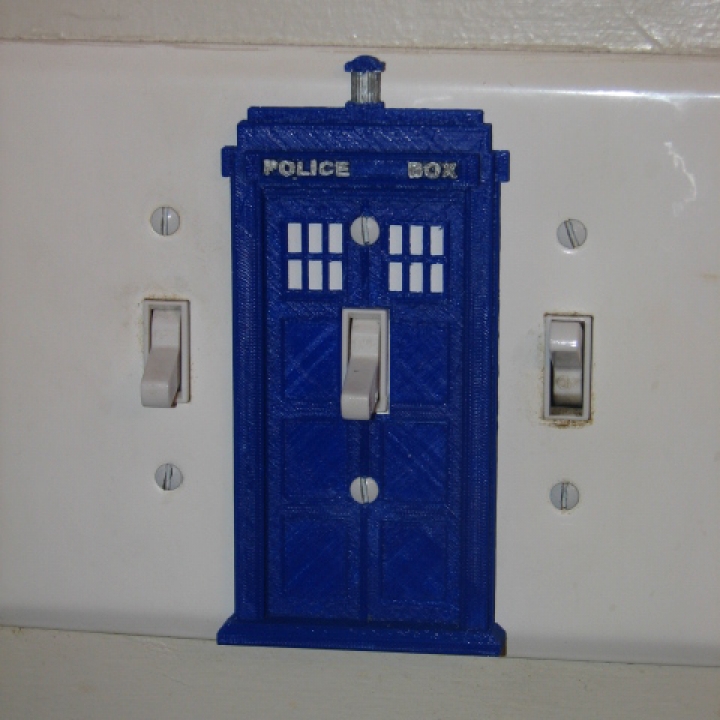 3D Printable Tardis Light Switch Cover by Scott Correia