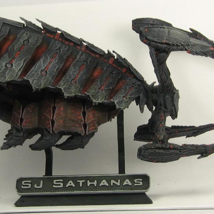 3D Printable SJ Sathanas (Freespace 2) by Georgel Preput