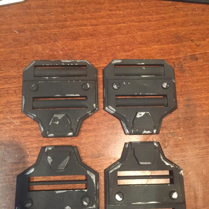 3D Printable Destiny Hunter Armour Buckles (3 types) by Gerry Alden