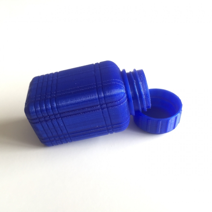 3D Printable Bottle and Screw Cap # 39 by David Mussaffi