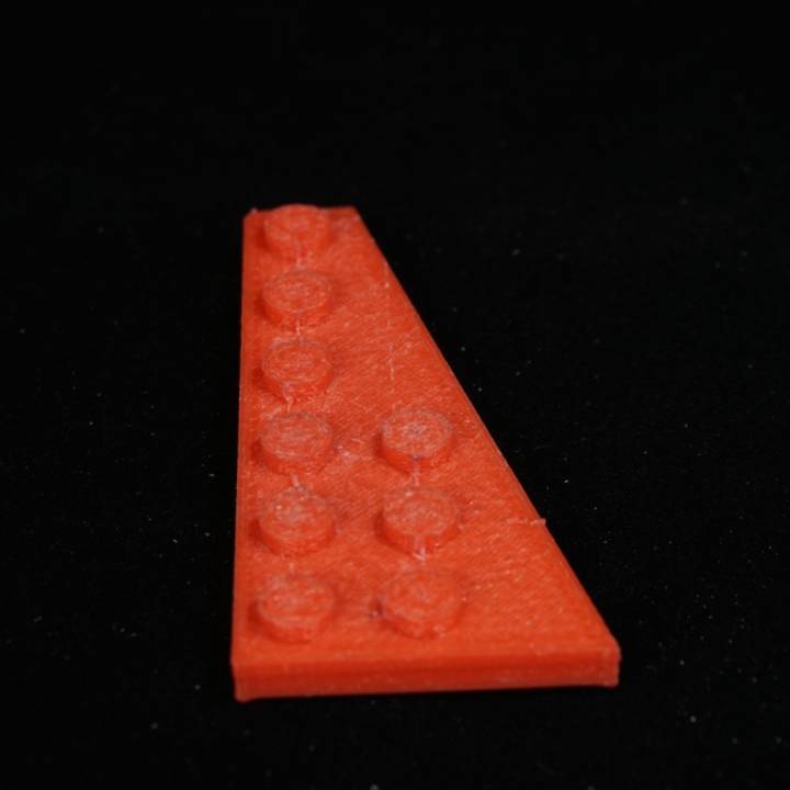 3D Printable Lego Plate 3x6 wing piece- left and right by Aamir Patel