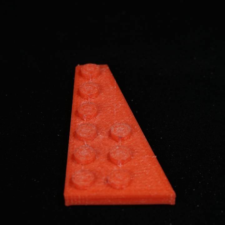 3D Printable Lego Plate 3x6 wing piece- left and right by Aamir Patel