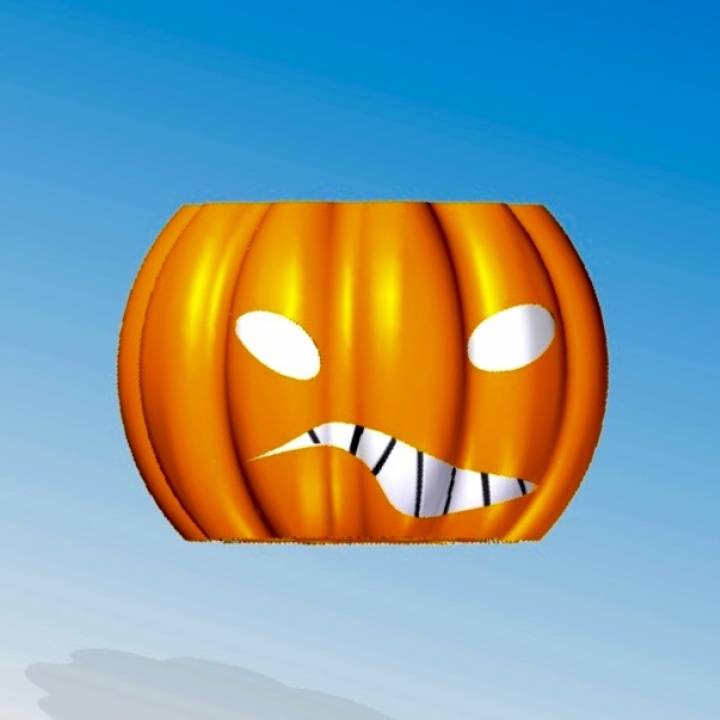 3D Printable Pumpkin Toothbrush Holder by Reg Taylor