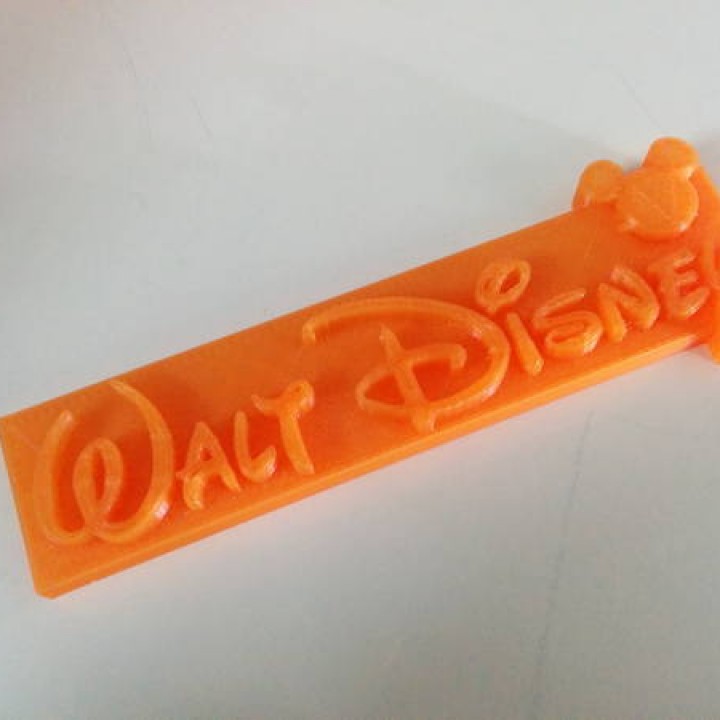 3D Printable Disney Nameplate by Joe McCluskey