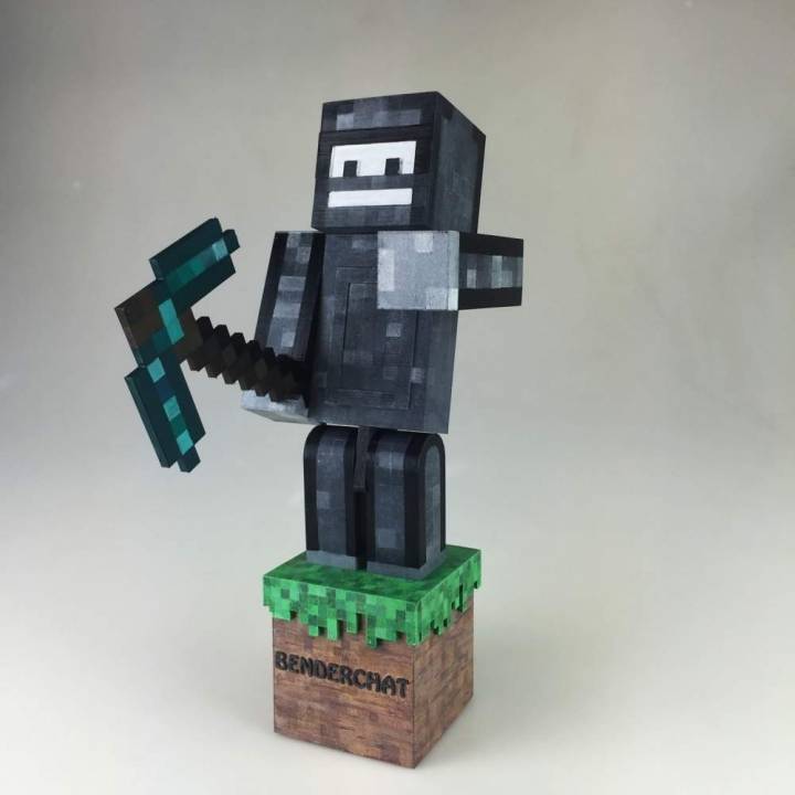 3D Printable Custom Minecraft Character BenderChat by Simone Fontana