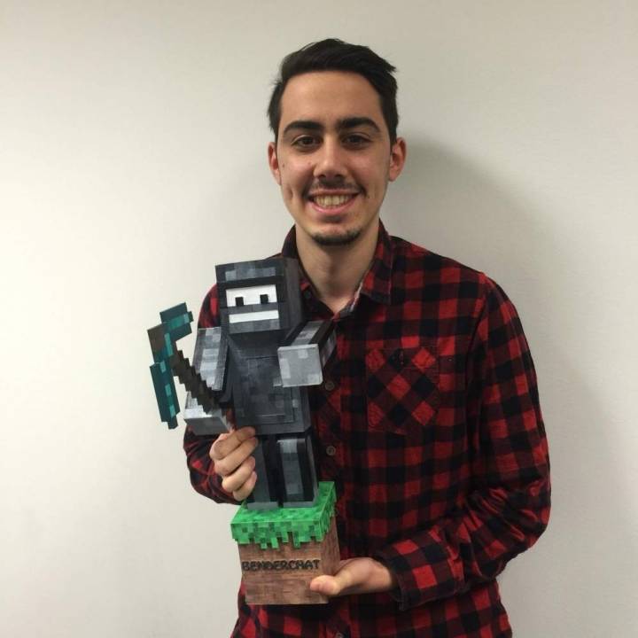 3D Printable Custom Minecraft Character BenderChat by Simone Fontana