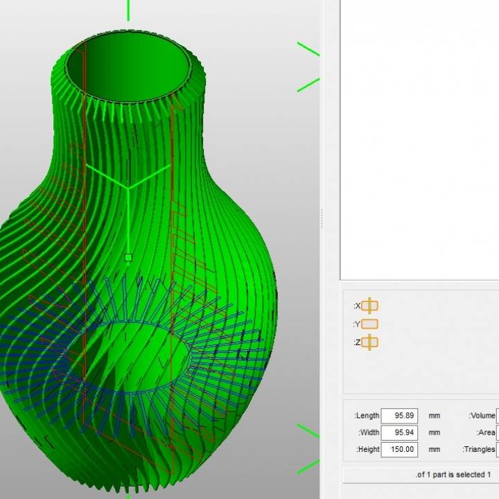 3D Printable Parametric Vase by Yaniv Gershoni
