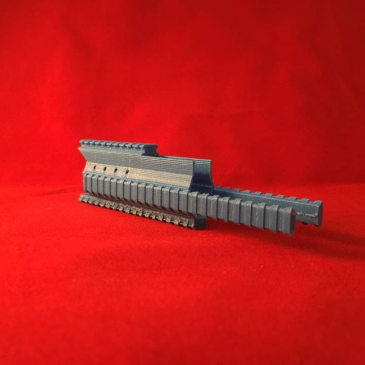 3D Printable SCAR L/H front rail extension by Roger Alejandro Guerrero