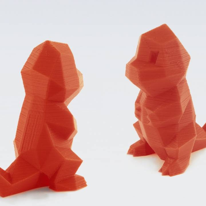 3D Printable Low-Poly Charmander by Agustín Arroyo