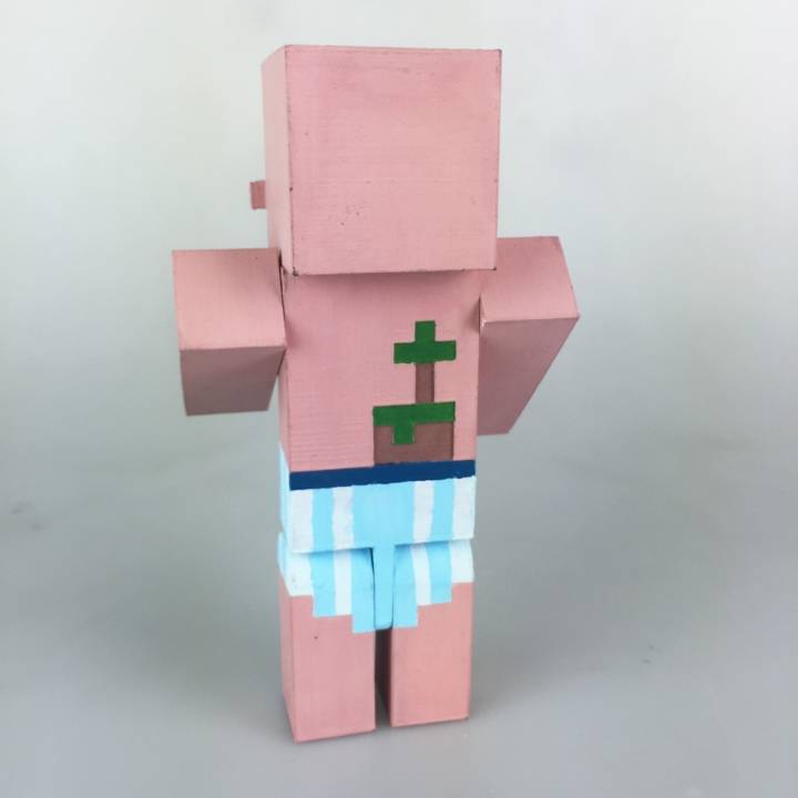 3D Printable Custom Minecraft Character Kong-gal by Simone Fontana
