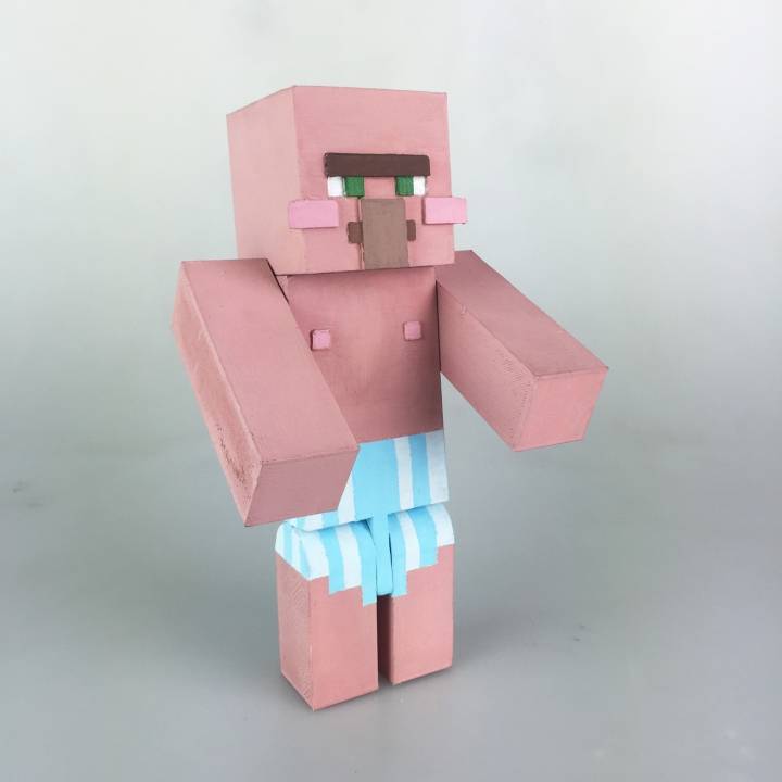 3D Printable Custom Minecraft Character Kong-gal by Simone Fontana