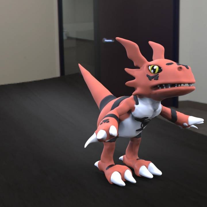 3D Printable Guilmon- Digimon by Marco Romano