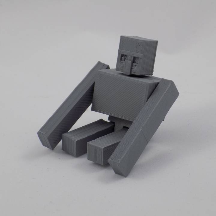 3D Printable Minecraft - Iron Golem by Matt Lothe