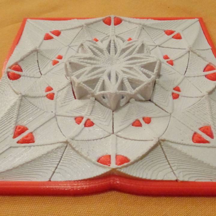 3D Printable Muladhar-art collection. Square-Mandala by Marcelo González