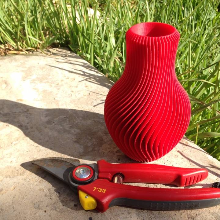 3D Printable Parametric Vase by Yaniv Gershoni