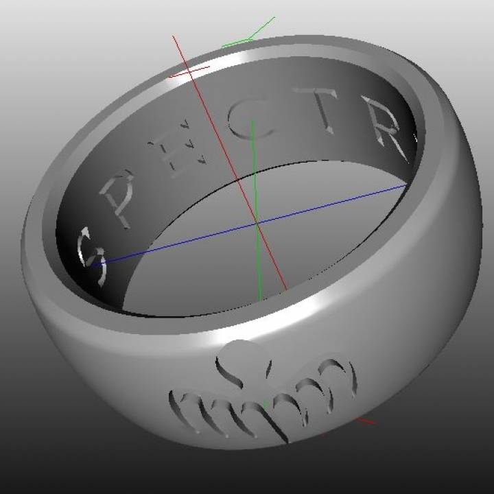 3D Printable Bond 2015 007 Spectre Ring .stl by CEL Robox