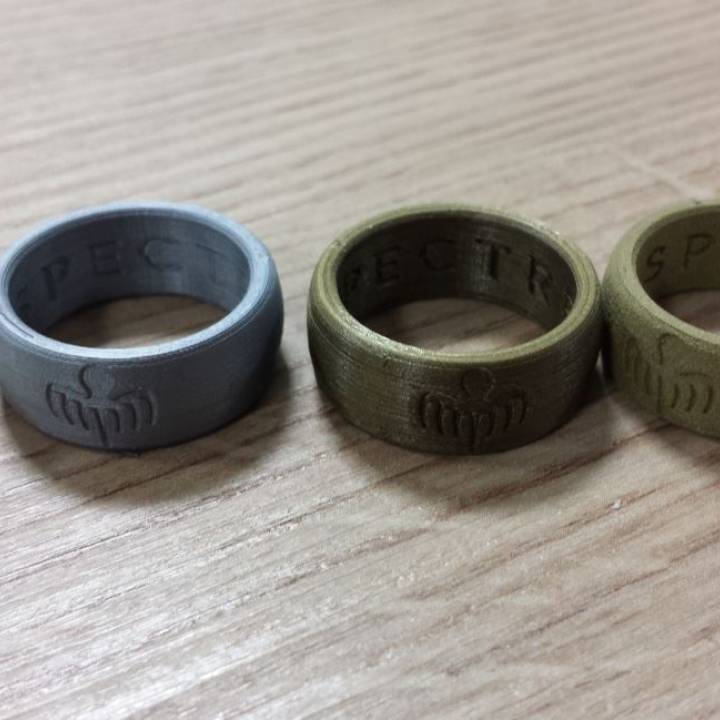 3D Printable Bond 2015 007 Spectre Ring .stl by CEL Robox