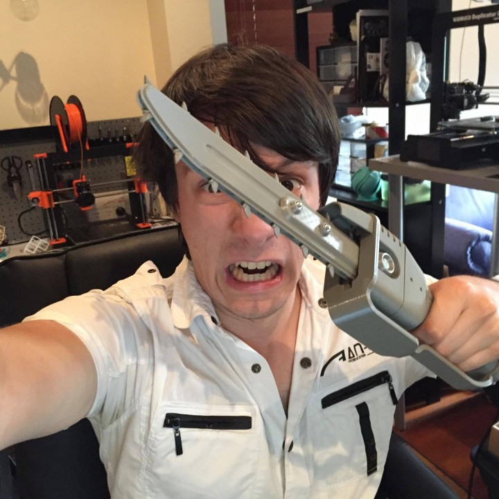 3D Print of Fallout 3 - Military Ripper by Makersmuse