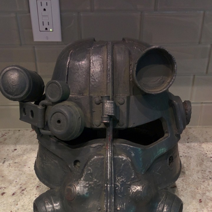 3D Print of Fallout 3 - T45-d Power Armour Helmet by BretStaz