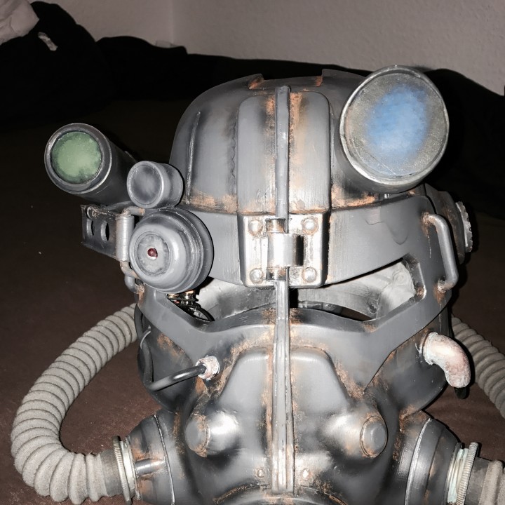 3D Print of Fallout 3 - T45-d Power Armour Helmet by Maxink