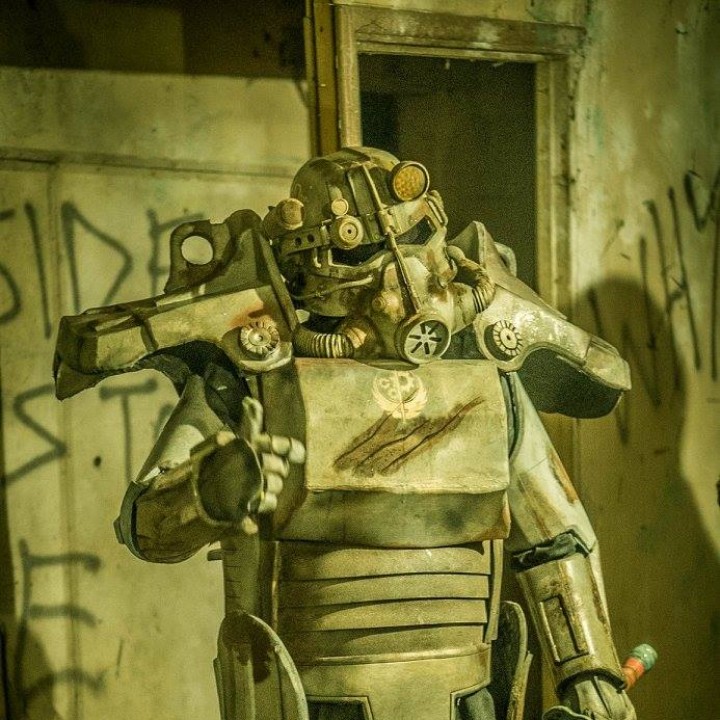 3D Print of Fallout 3 - T45-d Power Armour Helmet by Pretaboire