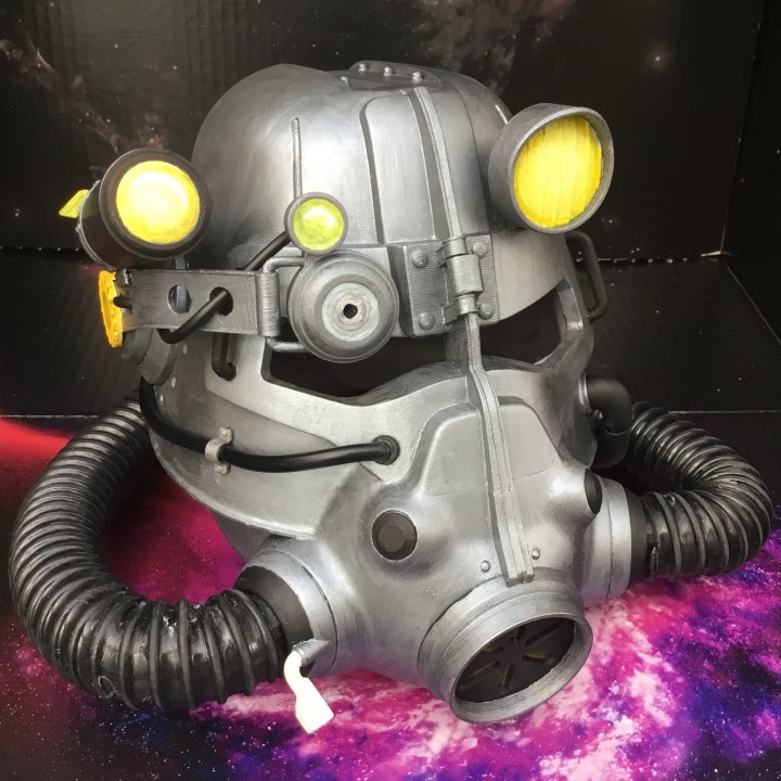 3D Print of Fallout 3 - T45-d Power Armour Helmet by FatalJohnsen