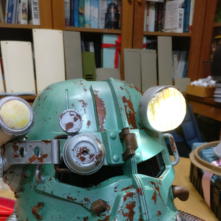 3D Print of Fallout 3 - T45-d Power Armour Helmet by MarkTan