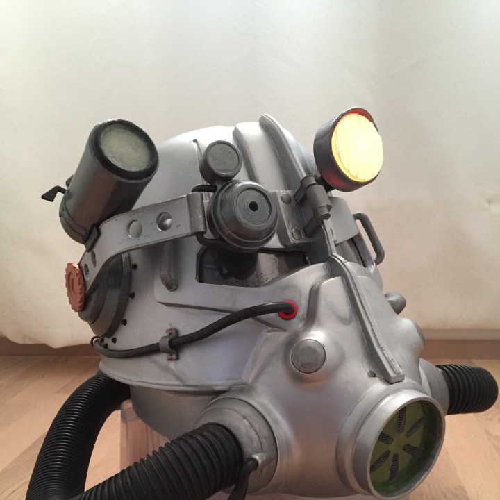 3D Print of Fallout 3 - T45-d Power Armour Helmet by 3dmakerbob