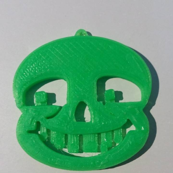 3D Printable Sans Face Keychain by Matt Lothe