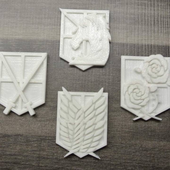3D Printable Attack on Titan - Shingeki no Kyojin - Military Emblem ...