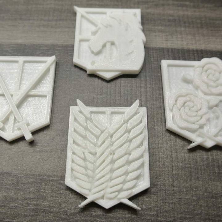 3D Printable Attack on Titan - Shingeki no Kyojin - Military Emblem ...