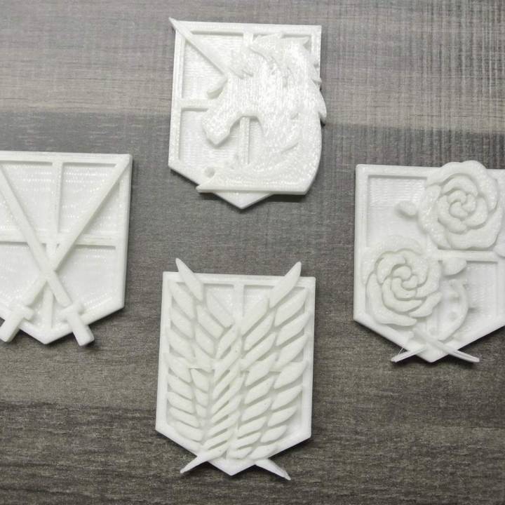 3D Printable Attack on Titan - Shingeki no Kyojin - Military Emblem ...