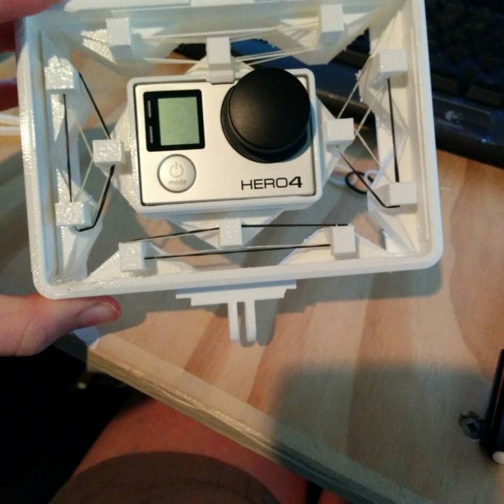 3D Printable Rubber Band Based Gopro HERO 4 Sound Enhancer by Mark One